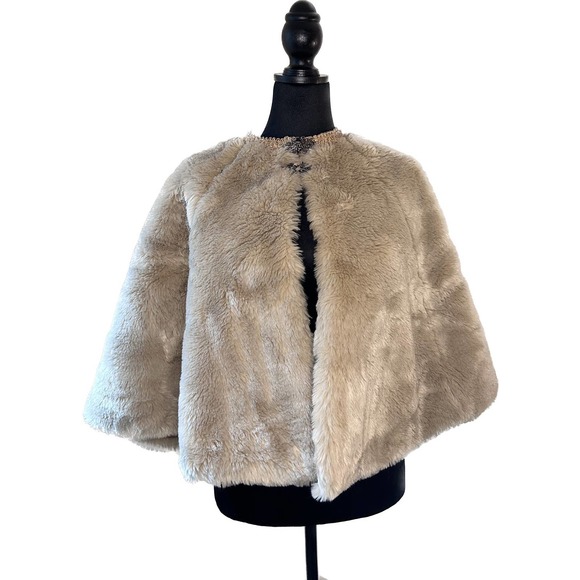 Vintage | Jackets & Coats | Vintage Faux Tan Fur Stole | Poshmark